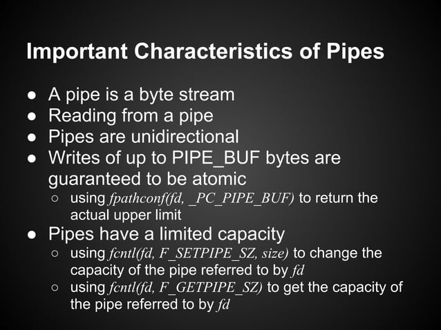 TLPI - Chapter 44 Pipe and Fifos | PPT