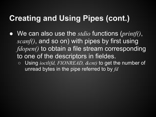 TLPI - Chapter 44 Pipe and Fifos | PPT