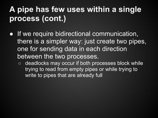 TLPI - Chapter 44 Pipe and Fifos | PPT