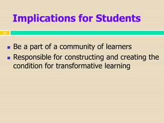 Introduction to Transformative Learning | PPTX