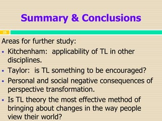 Introduction to Transformative Learning | PPTX