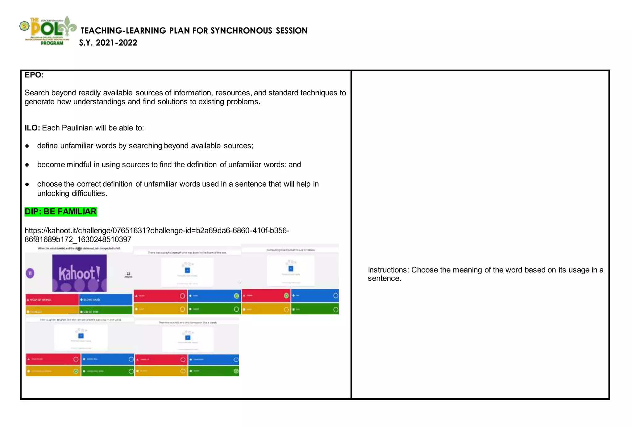 Tlp week 3 english 4 | PPT