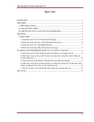 Tiểu luận quản trị kinh doanh quốc tế | PDF