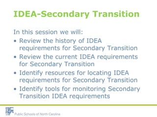 Transition Training - IDEA | PPT