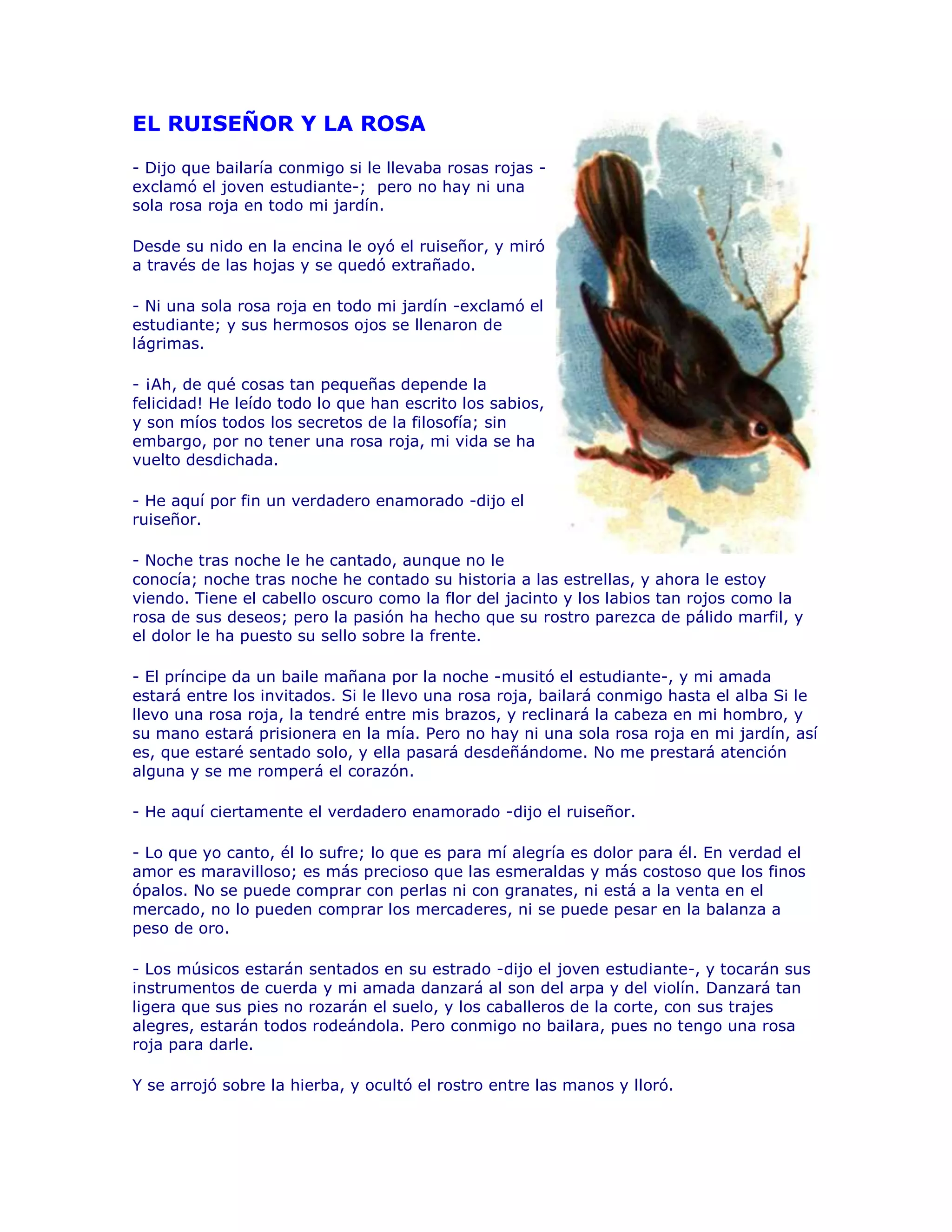 Tlr el ruiseñor y la rosa | DOCX