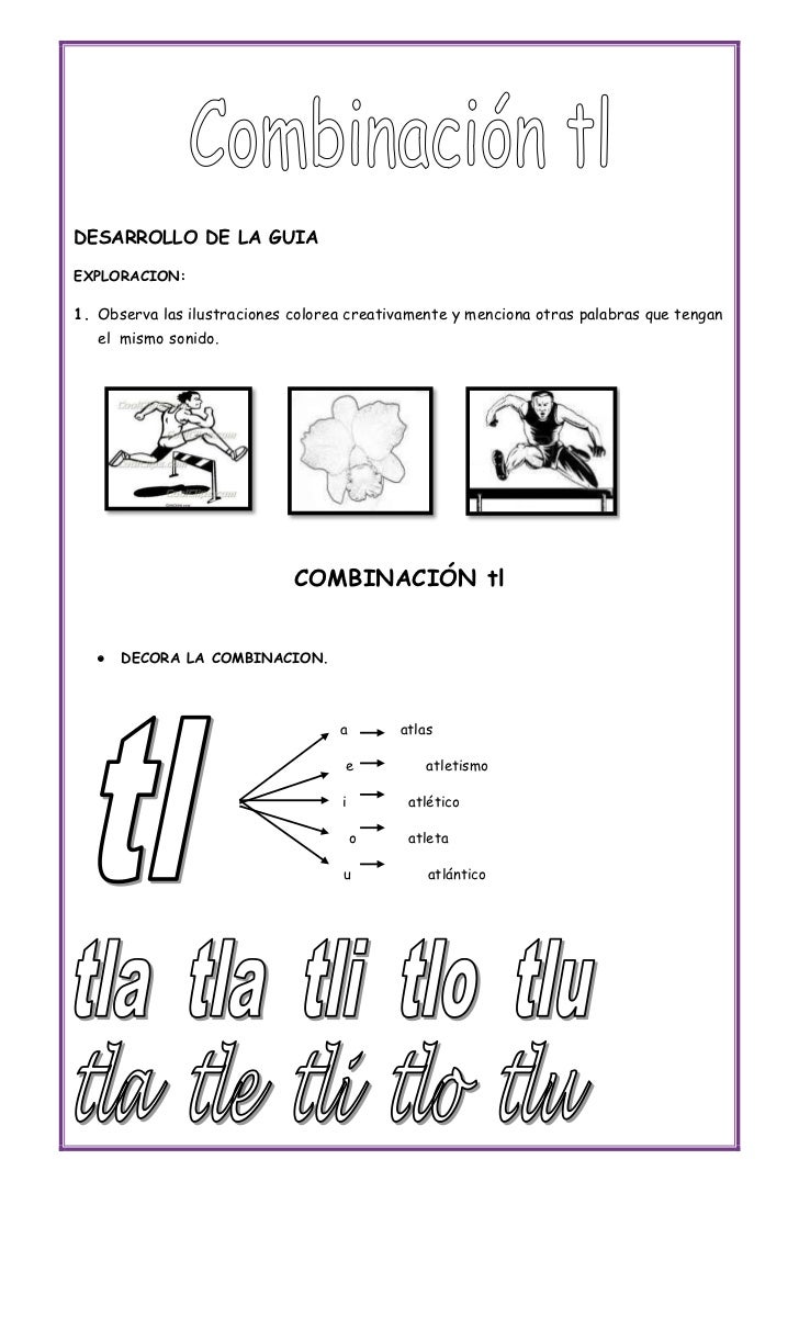 Palabras con tl para niños - Imagui