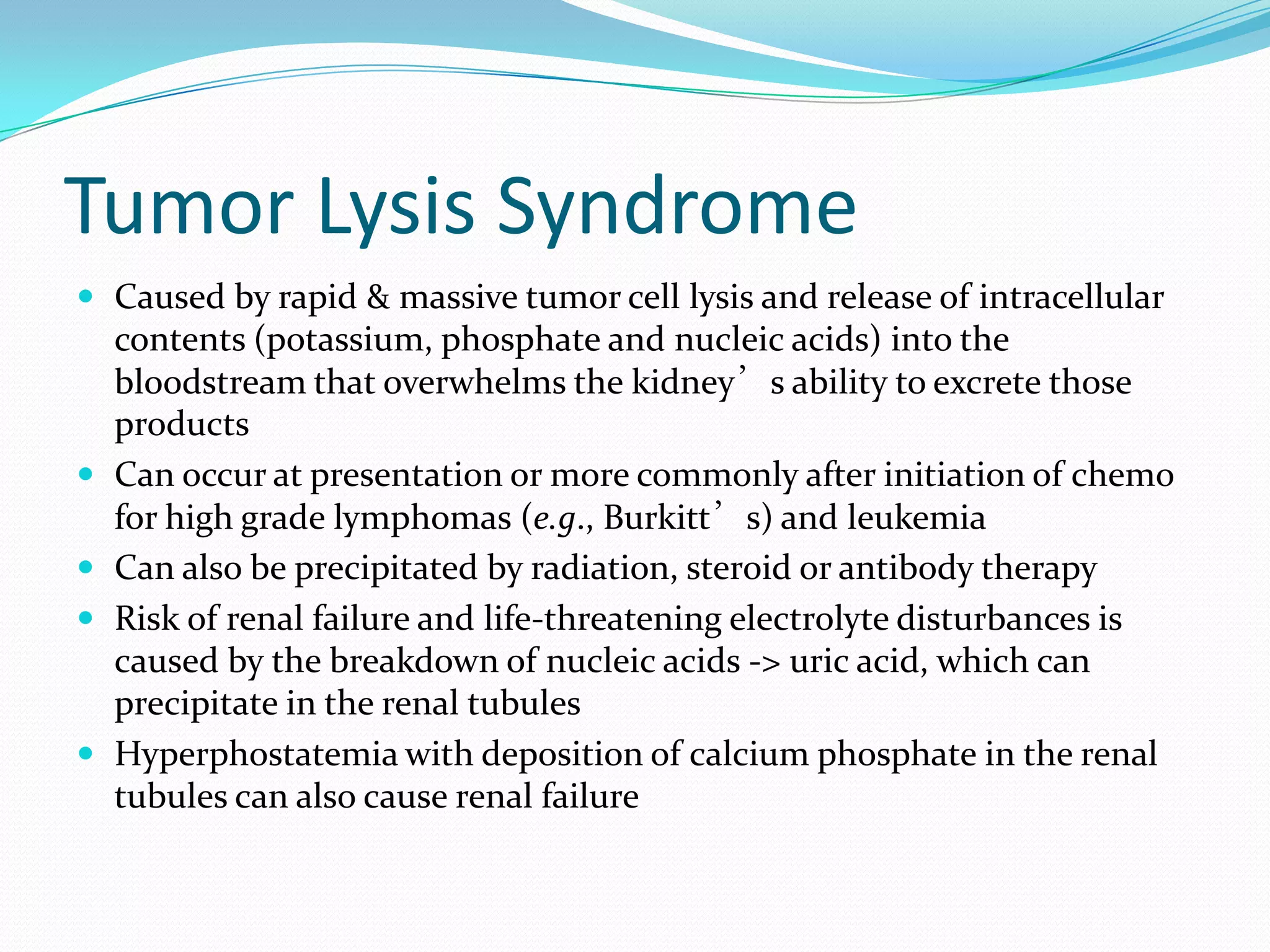 TUMOR LYSIS SYNDROME | PPTX
