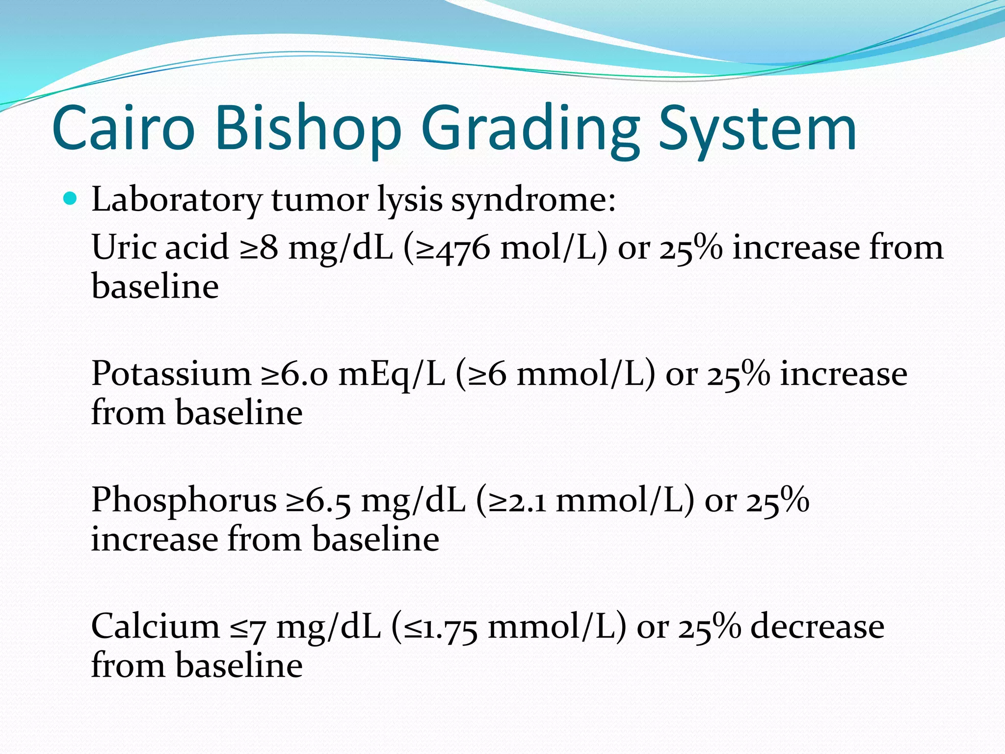 TUMOR LYSIS SYNDROME | PPTX