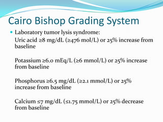 TUMOR LYSIS SYNDROME | PPTX