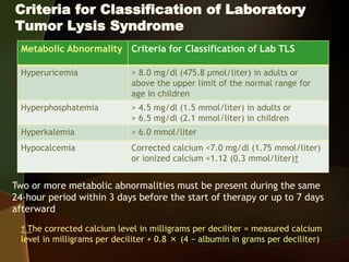 Tumor Lysis Syndrome | PPTX
