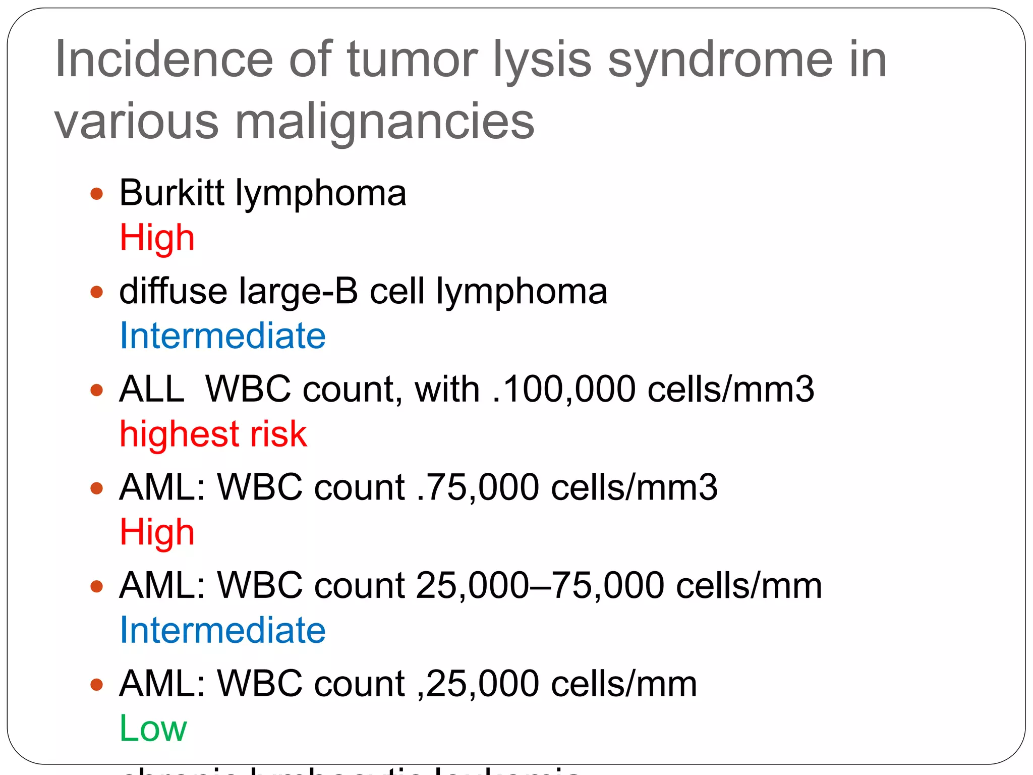 Tumor lysis syndrome | PPTX