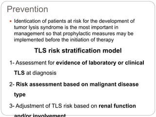 Tumor lysis syndrome | PPTX | Blood Disorders | Diseases and Conditions