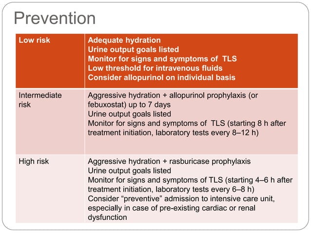 Tumor lysis syndrome | PPTX | Blood Disorders | Diseases and Conditions