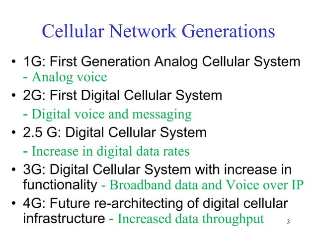 Digital Cellular Network Technology | PDF