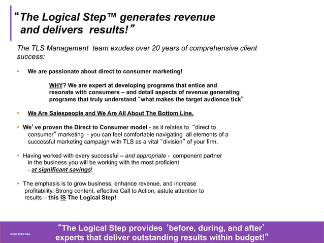 TLS STRATEGY PRESENTATION | PPT