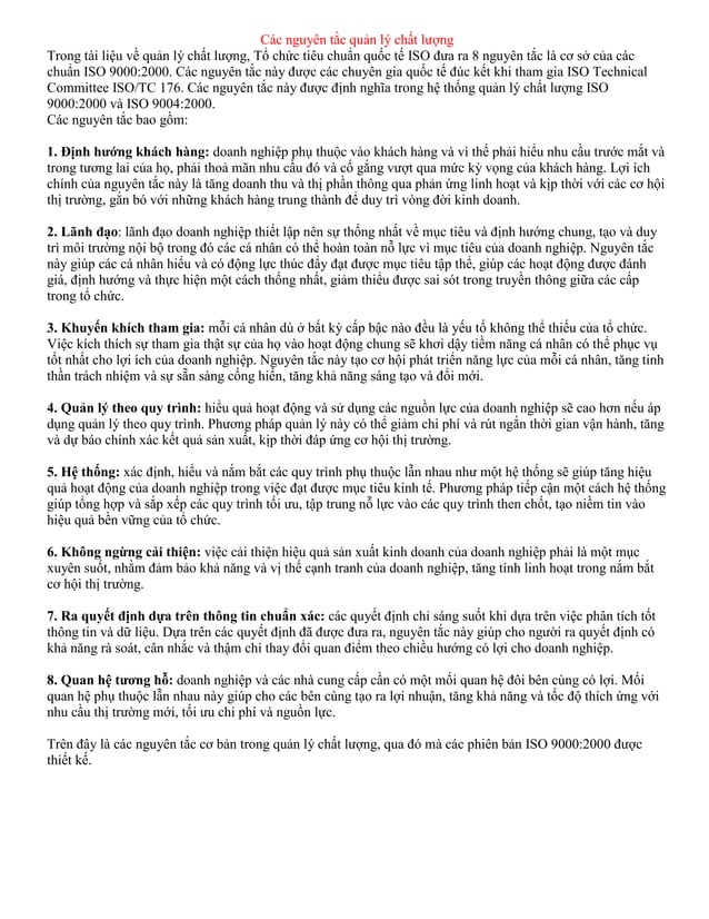 Đề thi Quản trị chất lượng | DOCX