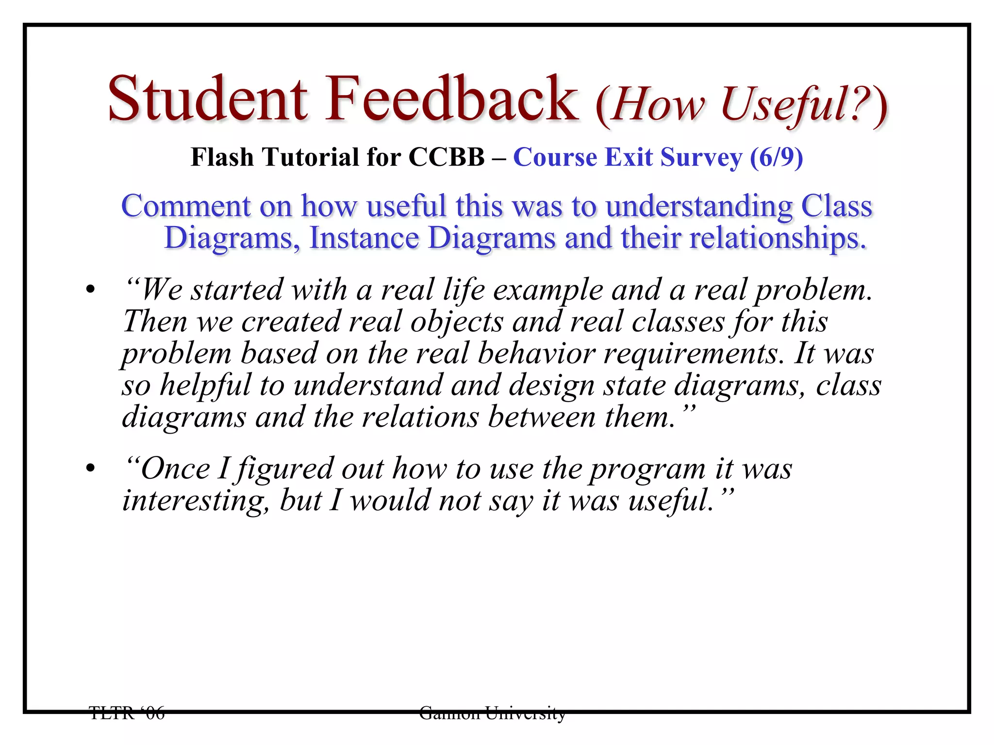 Using Interactive Models To Enhance Uml Education Ppt