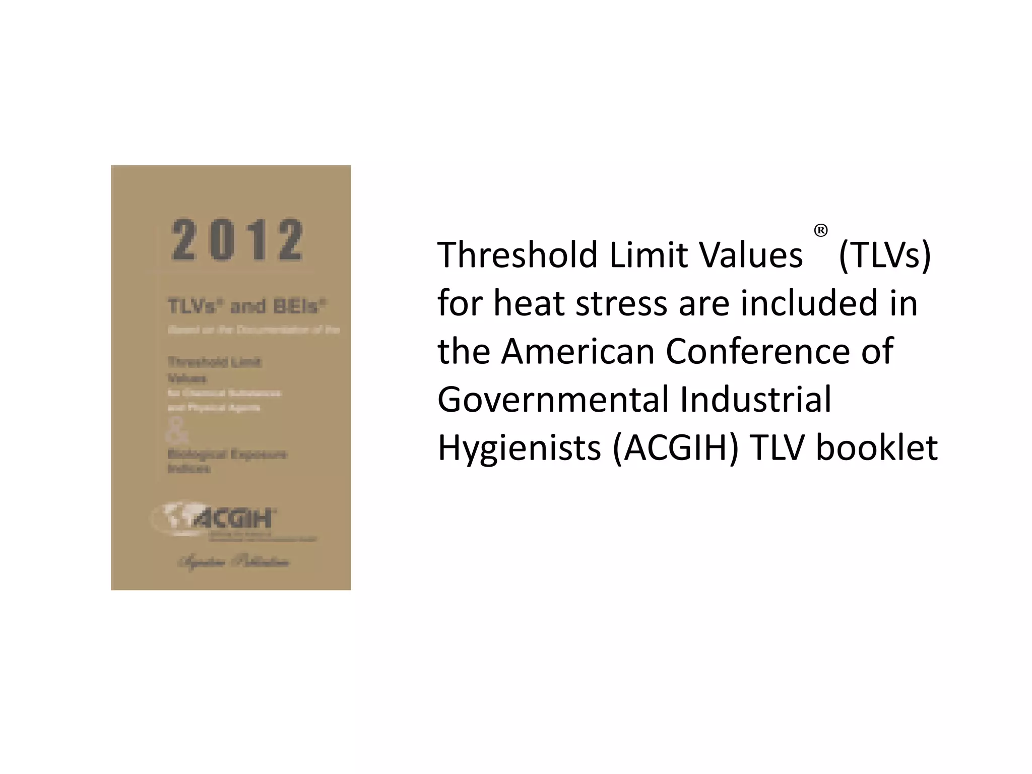 TLVs for heat stress | PDF