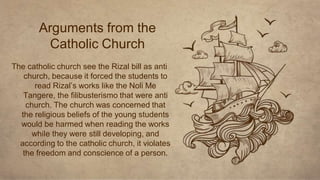 Debate and Opposition to the Rizal Law/Senate Bill 438 | PDF