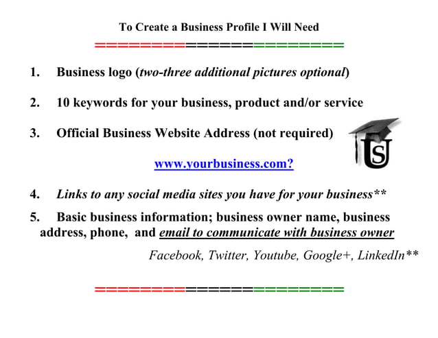 Creating a business profile | PDF