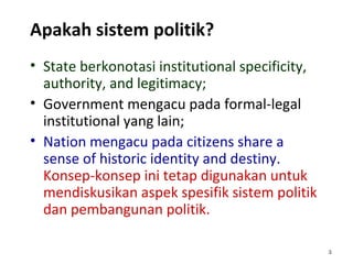 Tm 02 sistem politik indonesia | PPT