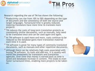 Translation Memory | PPTX