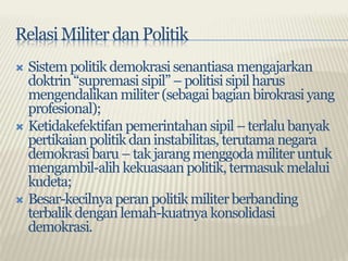 Tm 17 militer dalam sistem politik indonesia | PPTX