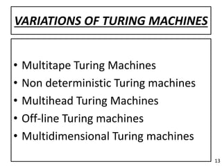 Turing Machine | PPTX