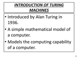 Turing Machine | PPTX