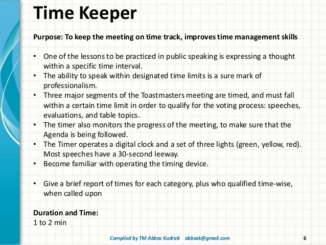 Tm meeting roles abbas