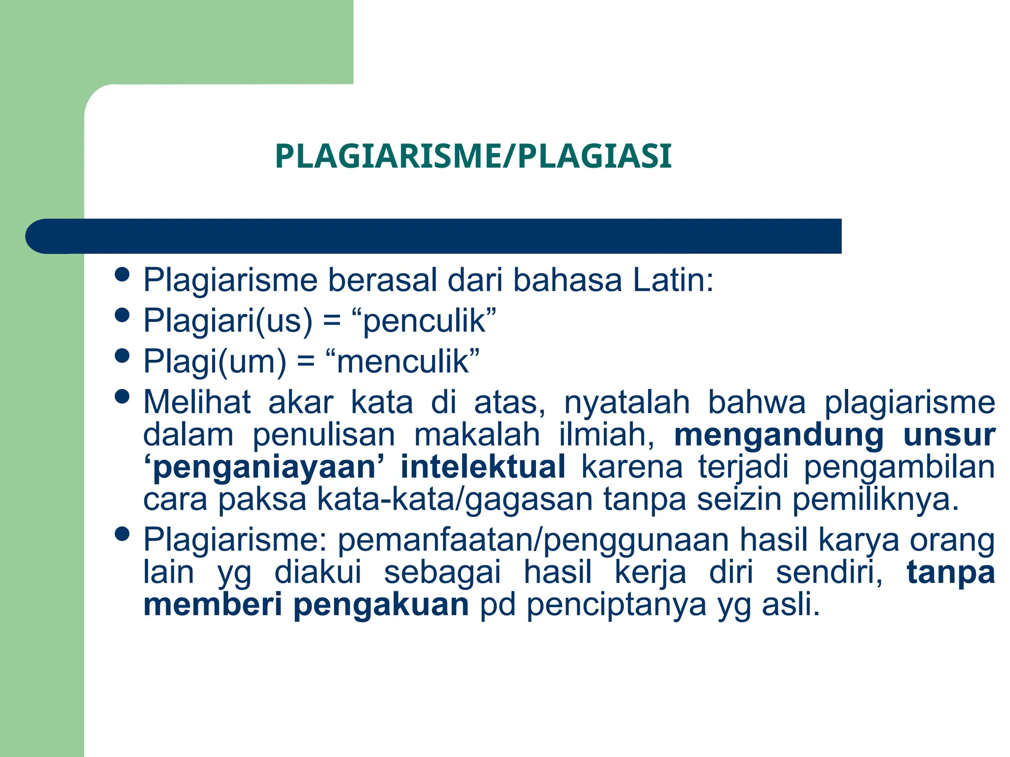 ETIKA DALAM PENULISAN KARYA TULIS ILMIAH | PPT