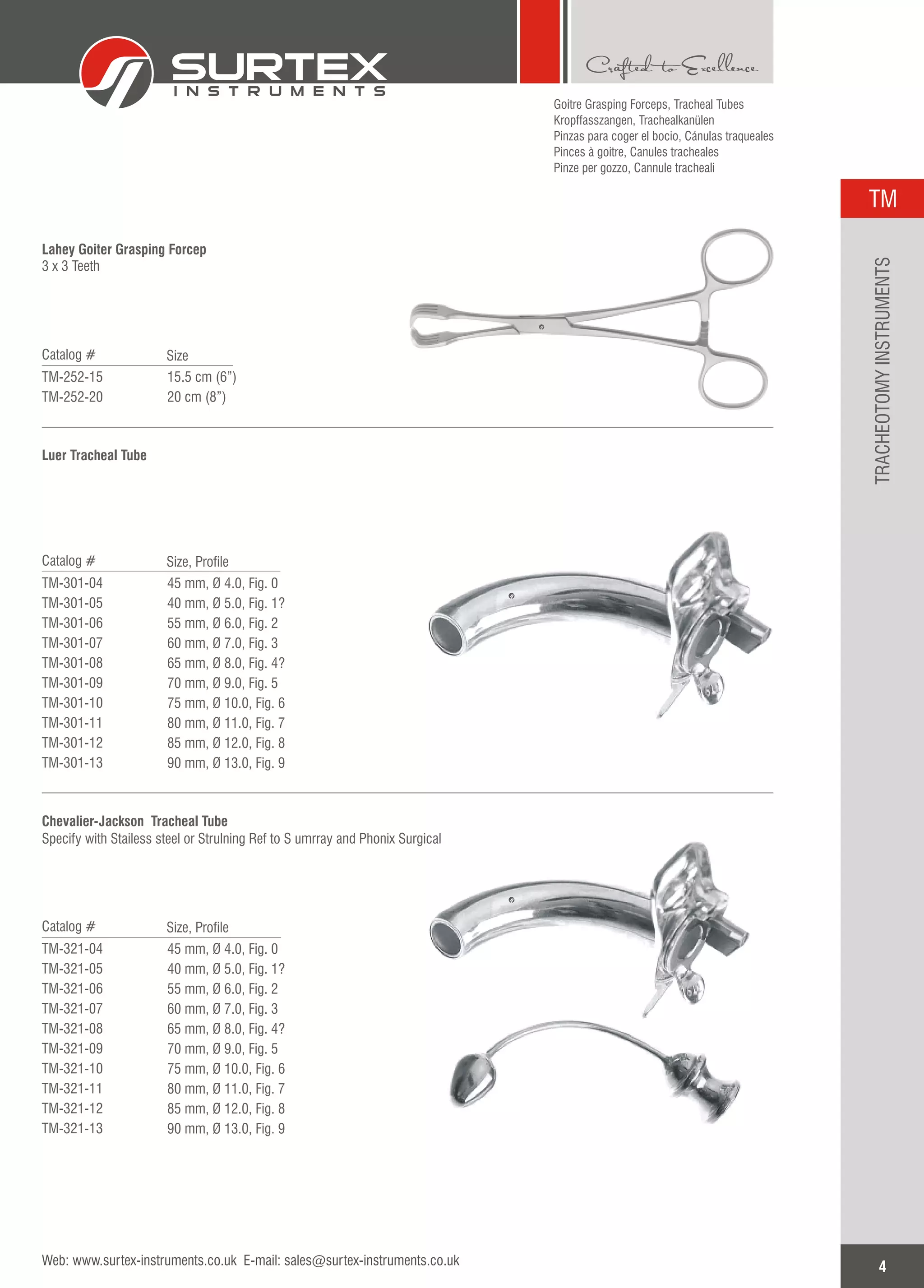 TRACHEOTOMY INSTRUMENTS | PDF