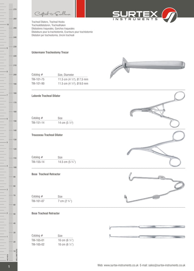 TRACHEOTOMY INSTRUMENTS | PDF | Lung and Respiratory Health | Diseases ...