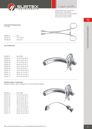 TRACHEOTOMY INSTRUMENTS | PDF
