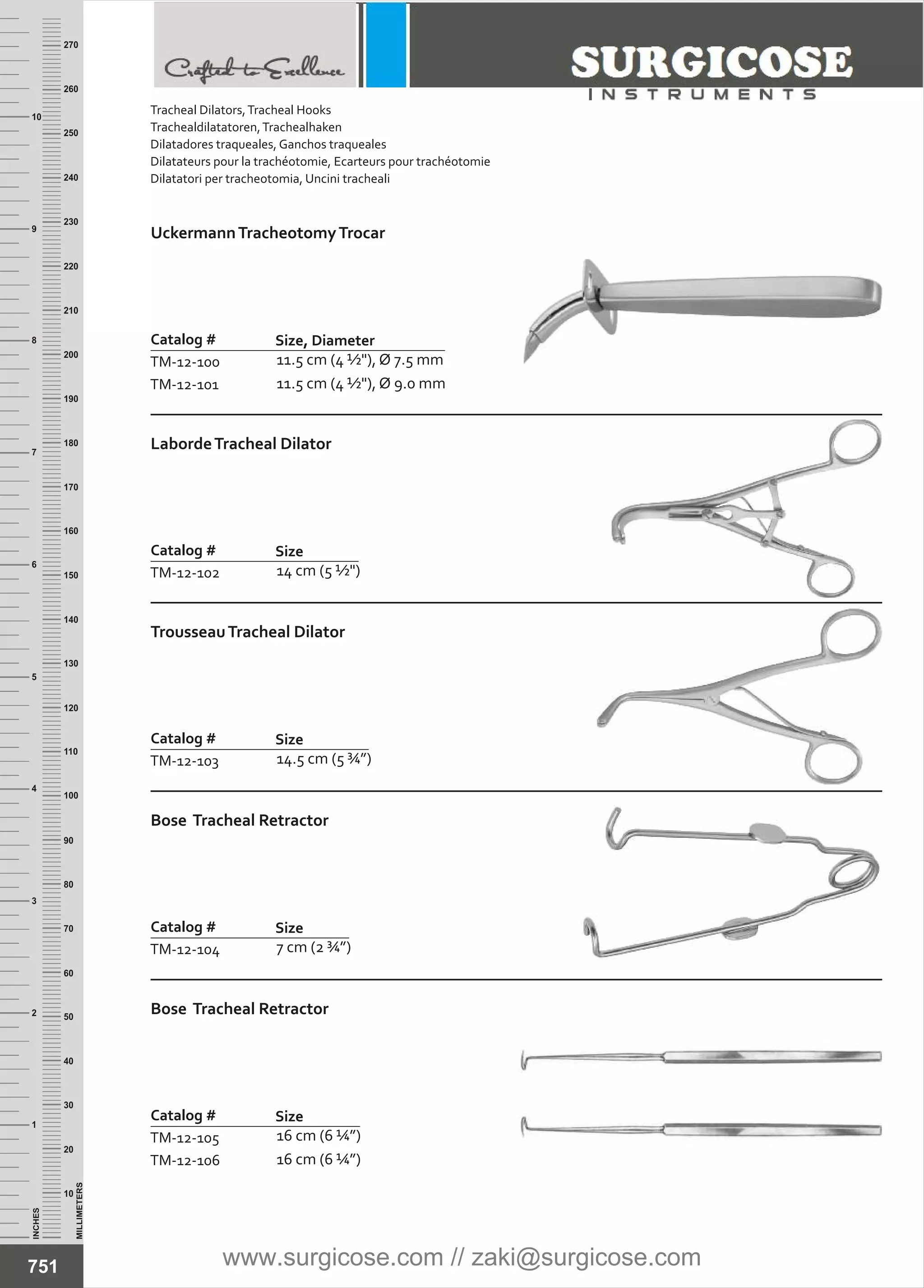 TRACHEOTOMY INSTRUMENTS [SURGICOSE] | PDF