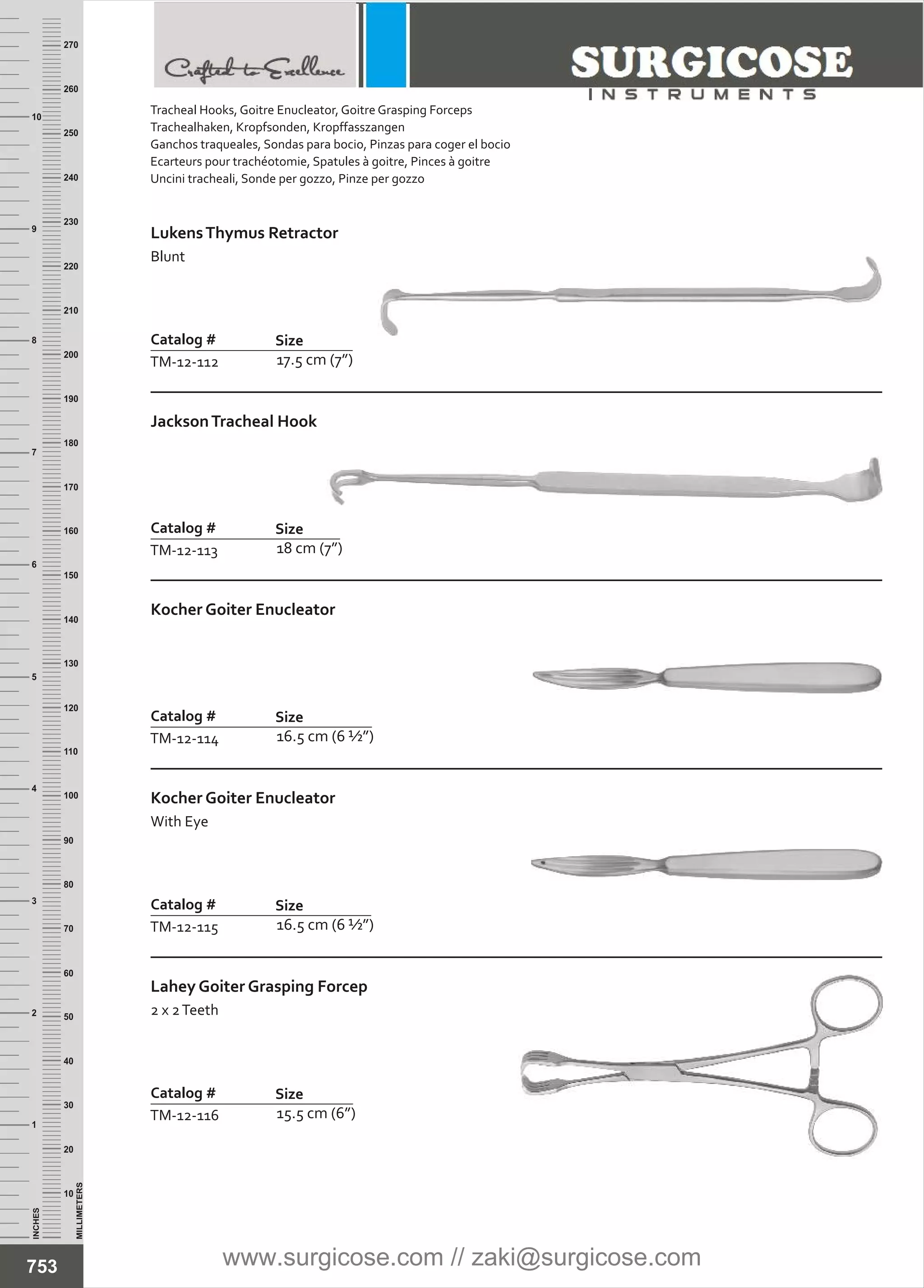 TRACHEOTOMY INSTRUMENTS [SURGICOSE] | PDF
