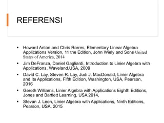 Tm 01 Aljabar Linier Modul 1 matrik dan determinan revisi 2020 | PDF