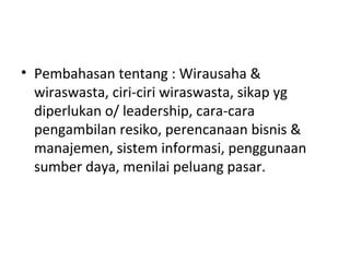 Wiraswasta & Wirausaha (TM 1) | PPT