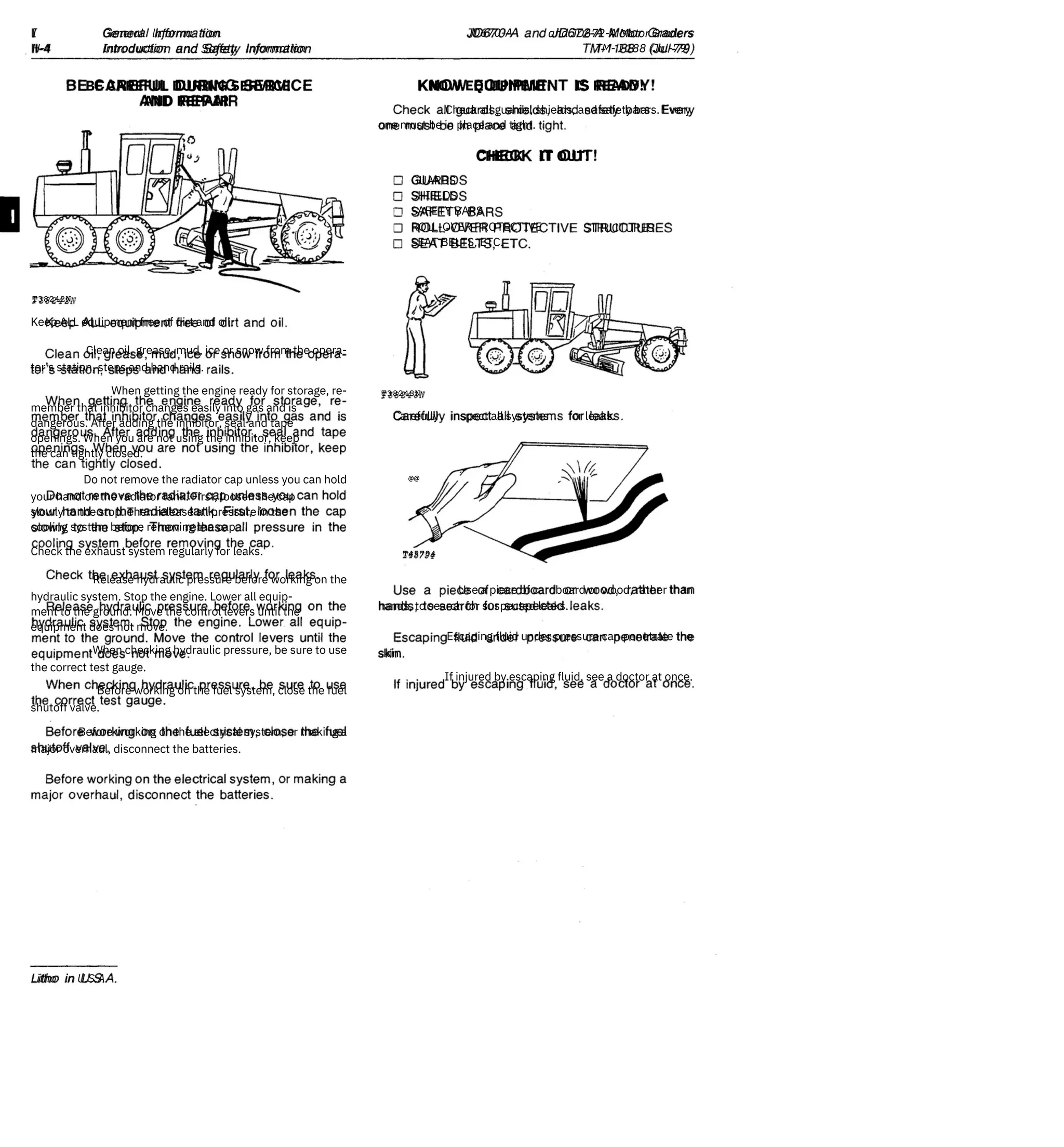 John Deere 670A, 672A Motor Grader Service Repair Manual TM1188 | PDF