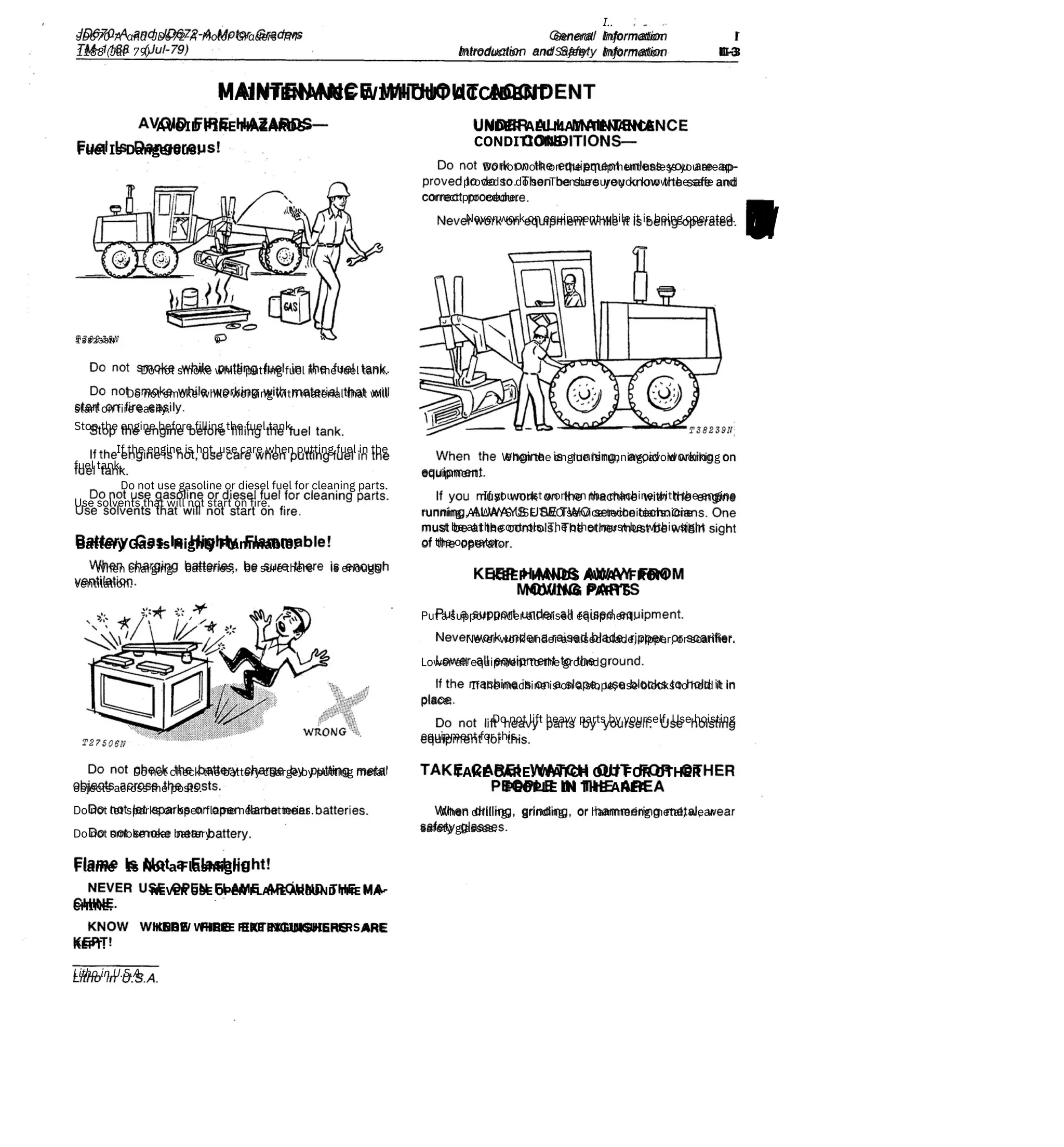 John Deere 670A, 672A Motor Grader Service Repair Manual TM1188 | PDF