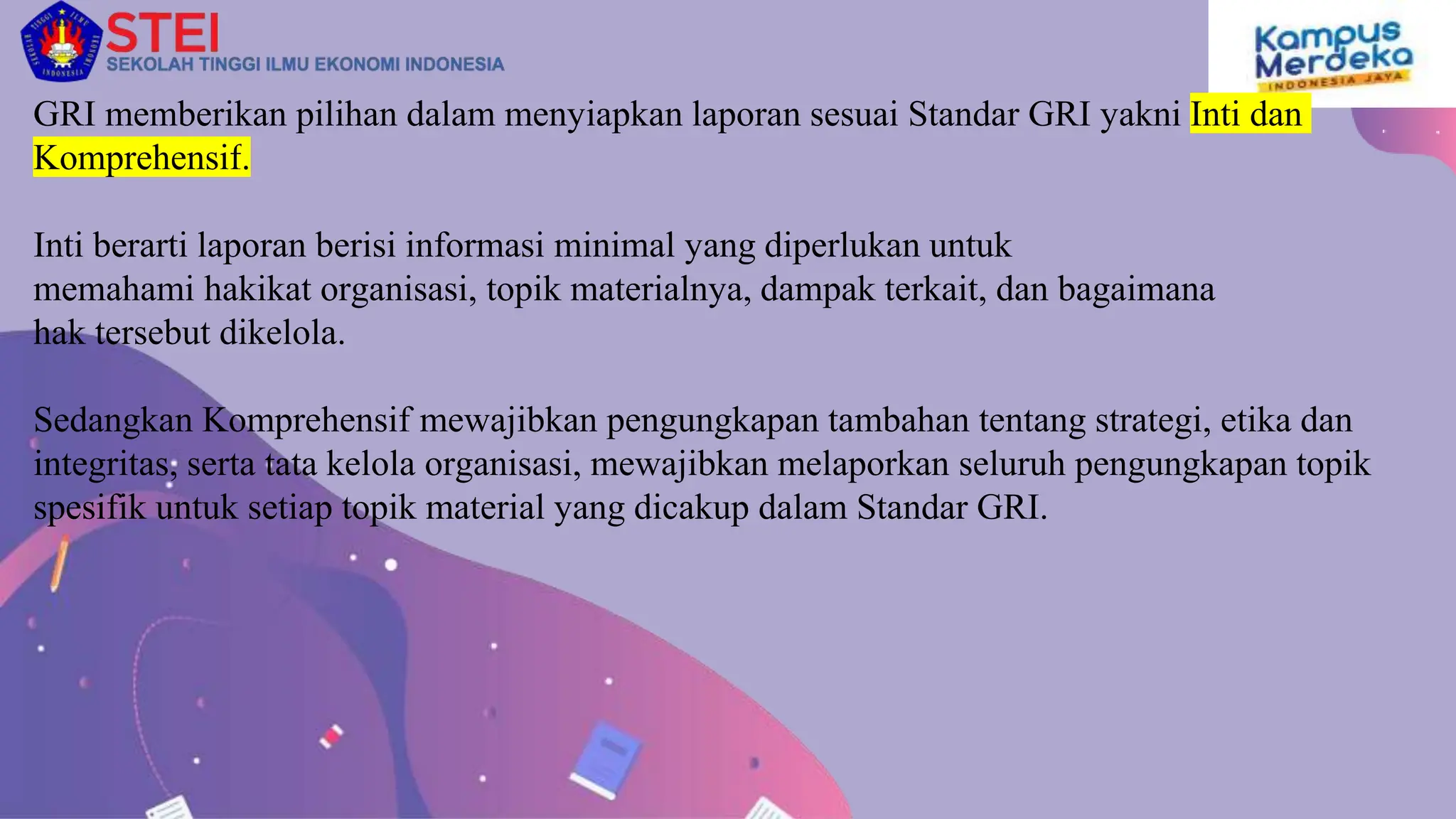 TM 13_PEDOMAN PENYUSUNAN SR_GRI laporan berkelanjutan | PPTX