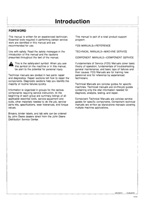 John Deere 9960 Cotton Picker Operation and Tests Technical Manual | PDF