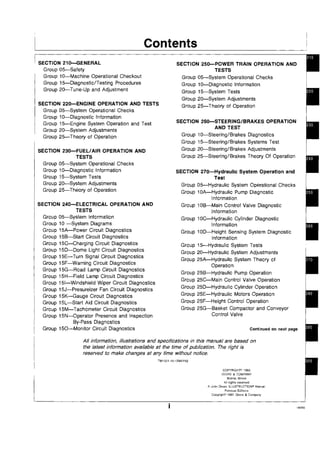 John Deere 9960 Cotton Picker Operation and Tests Technical Manual | PDF