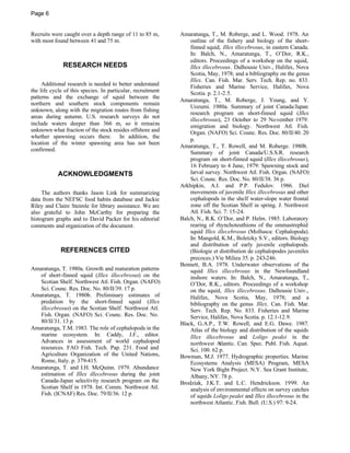 Northern Shortfin Squid, Illex illecebrosus, Life History and Habitat ...