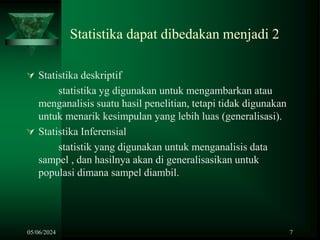 TM 1 STATISTIK & STATISTIKA PROGRAM STB | PPT