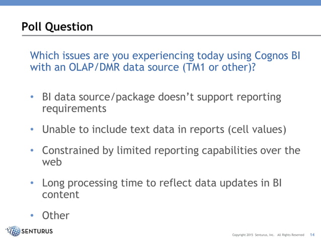 Using TM1 Cubes with Cognos BI: Three Tips for TM1 Cube Design | PDF