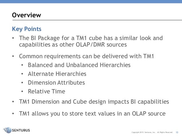 Using Tm1 Cubes With Cognos Bi Three Tips For Tm1 Cube Design 