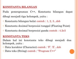 Algoritma Pemrograman - Variabel, Konstanta & Tipe Data | PPT