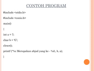 Algoritma Pemrograman - Variabel, Konstanta & Tipe Data | PPT