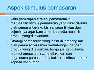 MODEL PERILAKU KONSUMEN DALAM BISNIS PERTANIAN | PPT